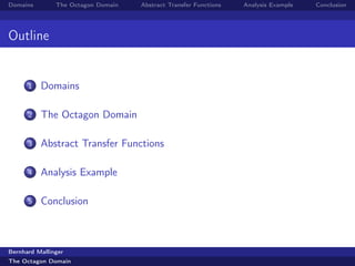 The Octagon Abstract Domain | PPT