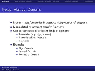 The Octagon Abstract Domain | PPT