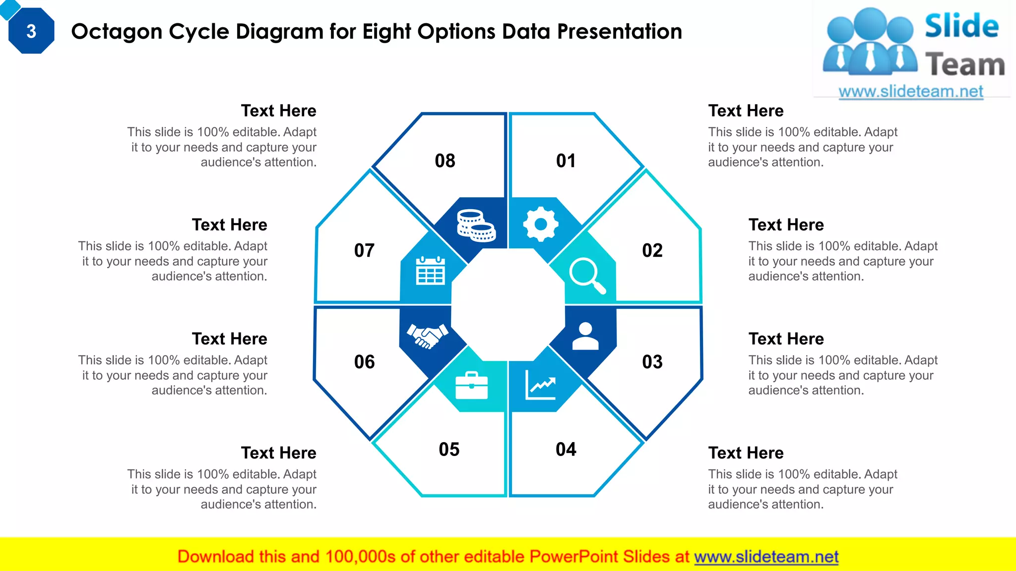 Octagon with Icons For Business Strategy PowerPoint Presentation Slides ...