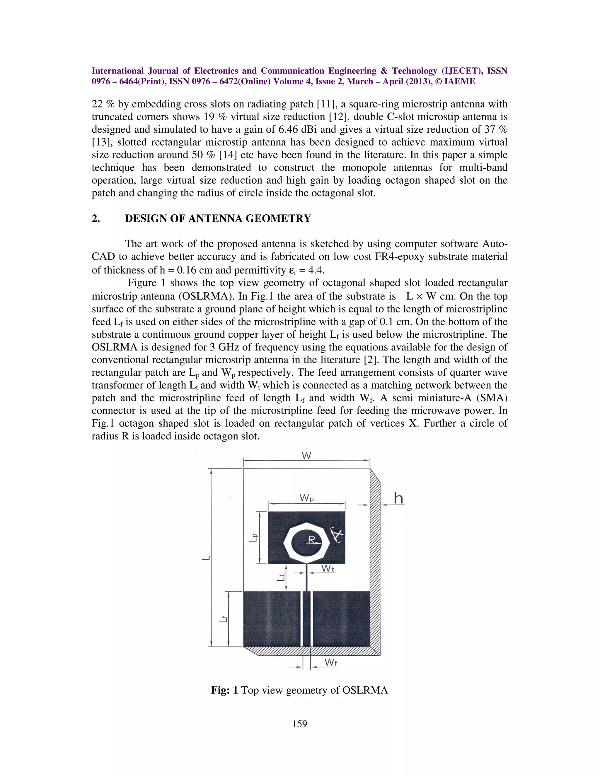 Octagon shaped slot loaded rectangular microstrip monopole antennas for ...