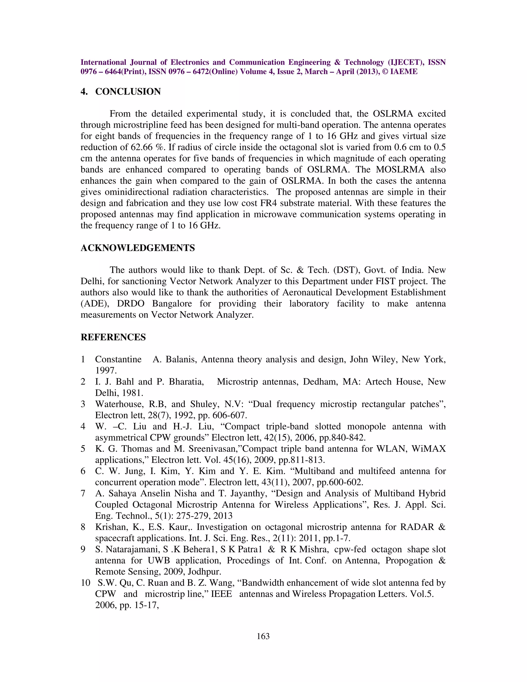Octagon shaped slot loaded rectangular microstrip monopole antennas for ...