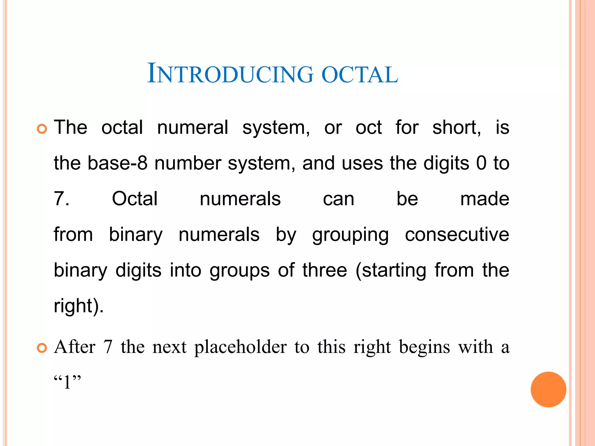 Octal encoding | PPTX