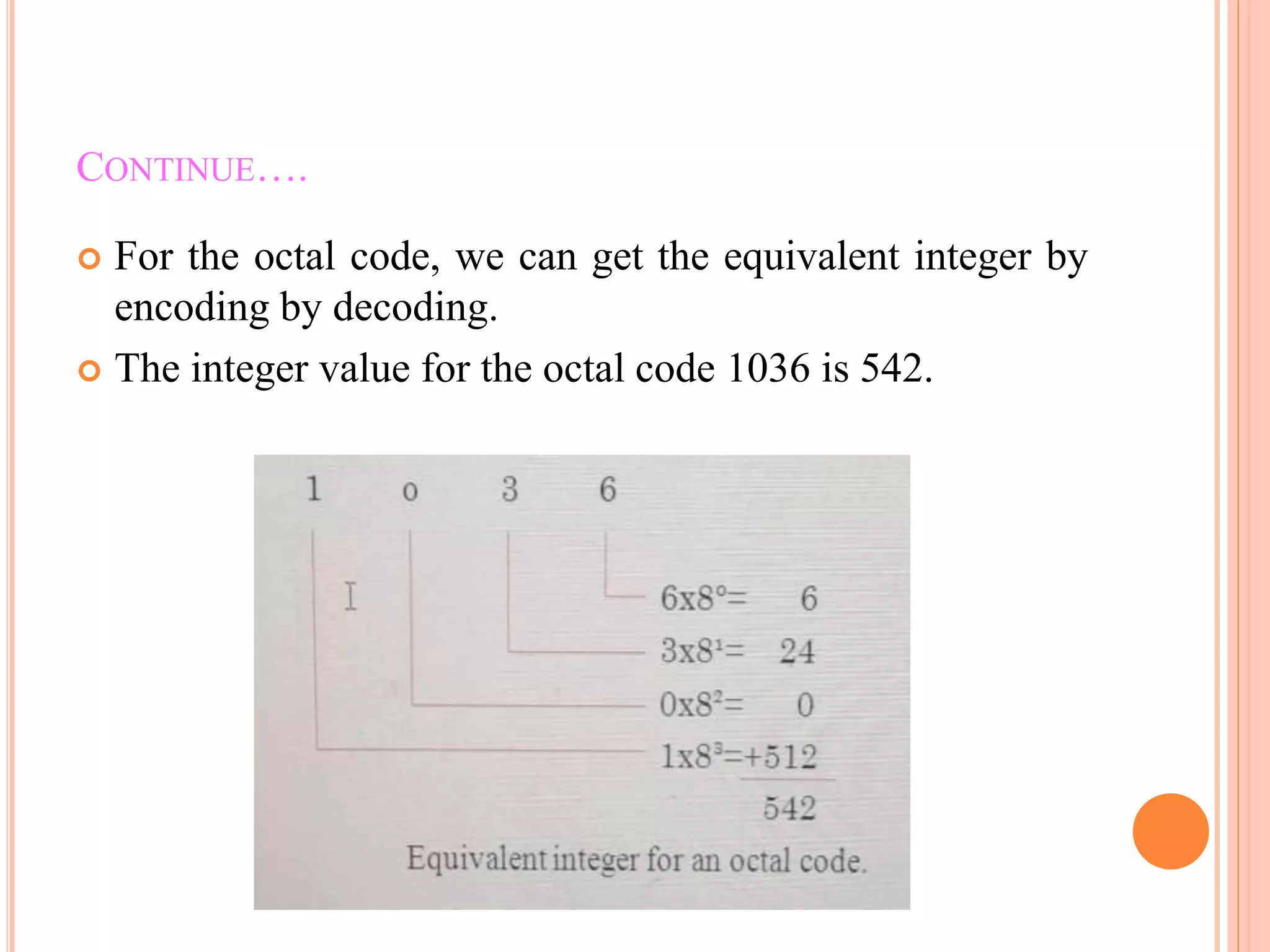 Octal encoding | PPTX