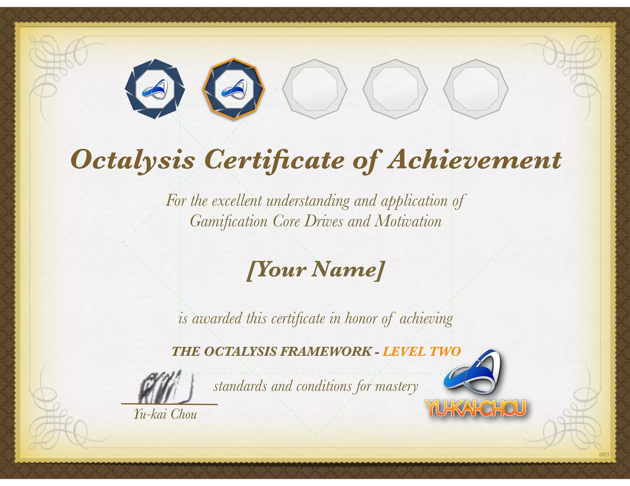 Octalysis Certificate - Level 2 | PDF