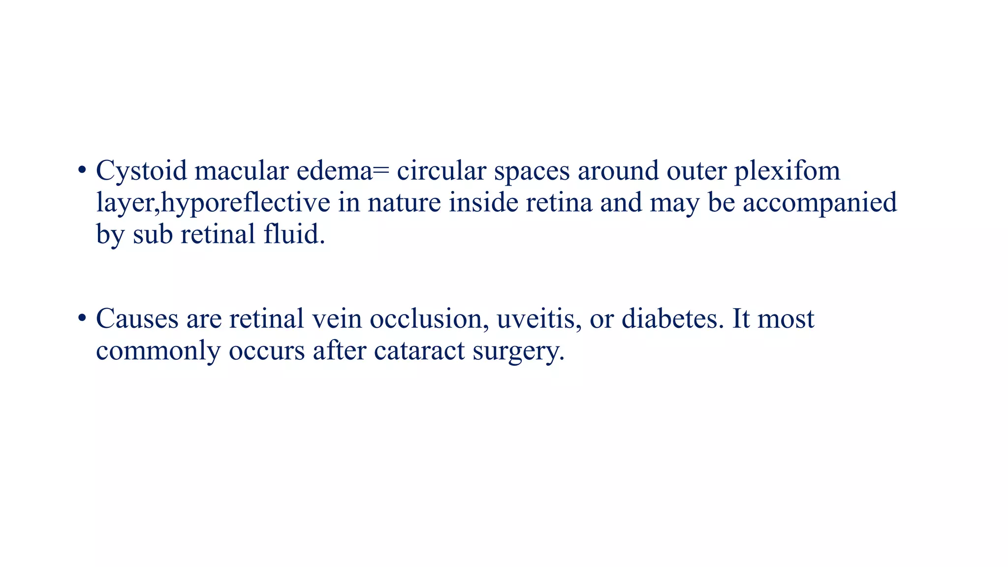 OCT MACULA INTERPRETATION. | PPTX