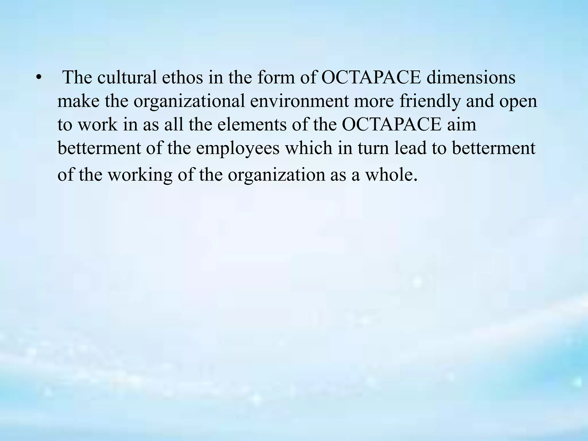 Octapace culture at Mahindra and Mahindra | PPTX