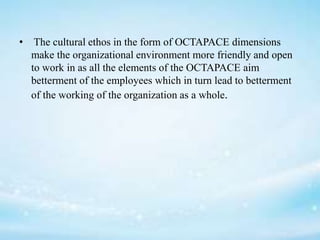 Octapace culture at Mahindra and Mahindra | PPTX