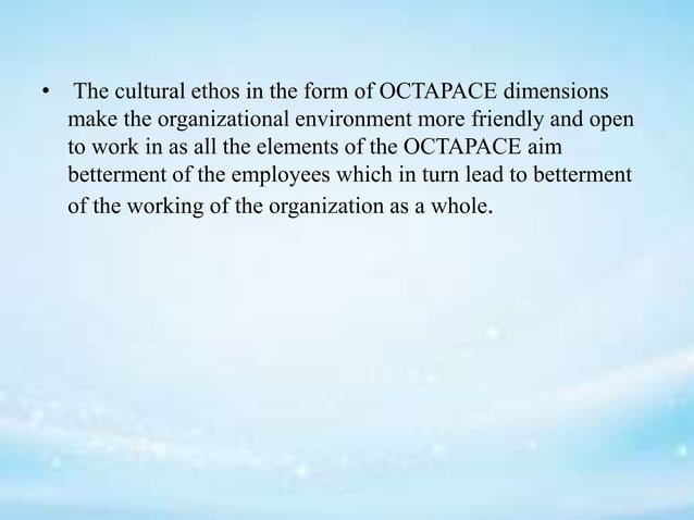 Octapace culture at Mahindra and Mahindra | PPTX | Business | Business ...