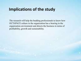 Octapace culture at Mahindra and Mahindra | PPTX