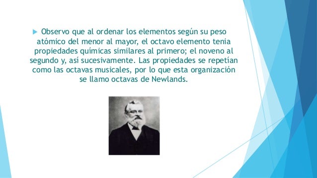Que Aporto Newlands Ala Tabla Periodica - Balan