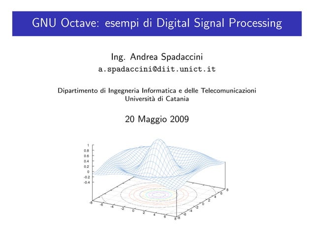 GNU Octave: esempi di Digital Signal Processing | PPT