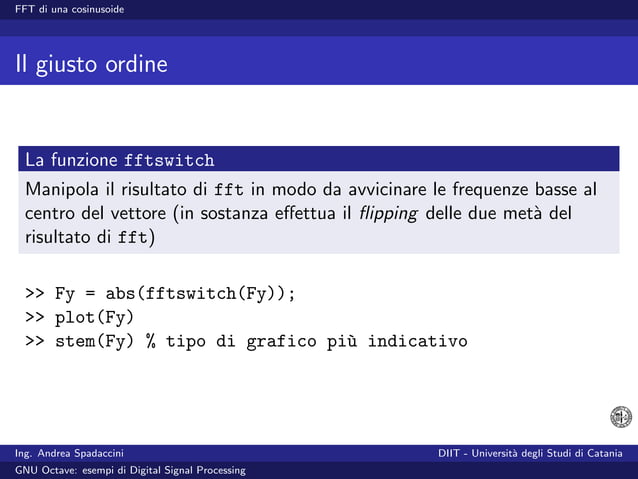 GNU Octave: esempi di Digital Signal Processing | PPT