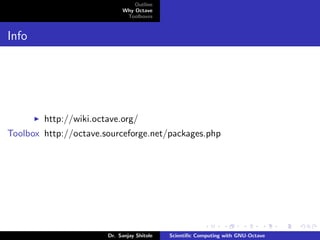 Scientific Computing with GNU-Octave | PDF | Computer Software and Applications | Computing