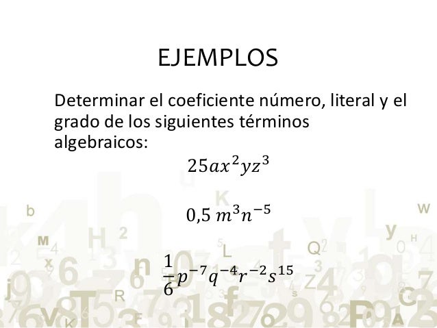 OCTAVO BÁSICO CLASE 2 PARTES DE UN TÉRMINO ALGEBRAICO.pptx