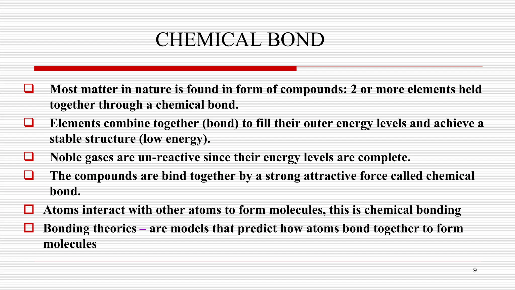 OCTET RULE (TYPES OF CHEMICAL BONDING) .pptx | Chemistry | Science