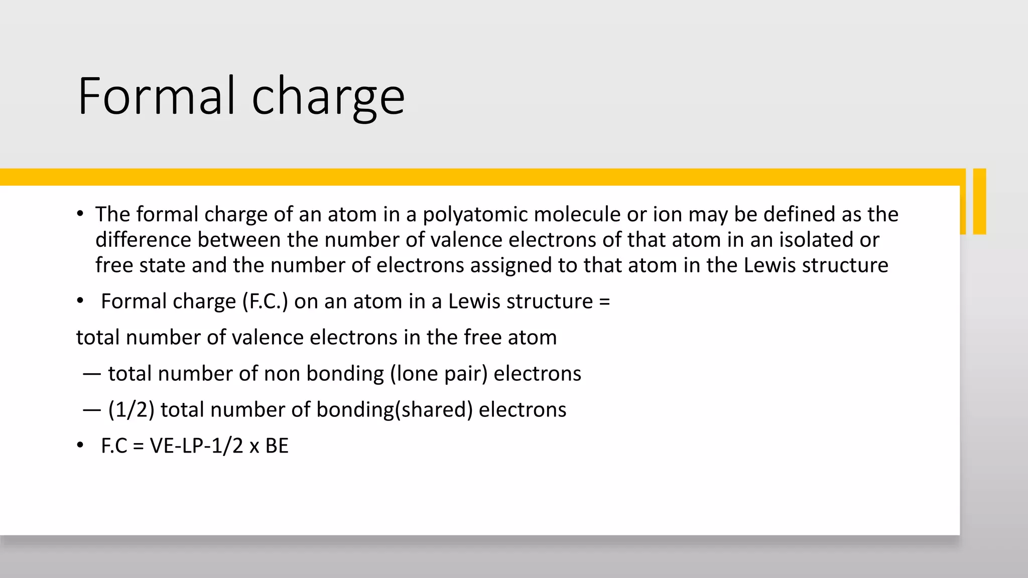 Octet rule, lewis structure and formal charge (NOCB) | PPTX