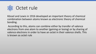 Octet rule, lewis structure and formal charge (NOCB) | PPTX