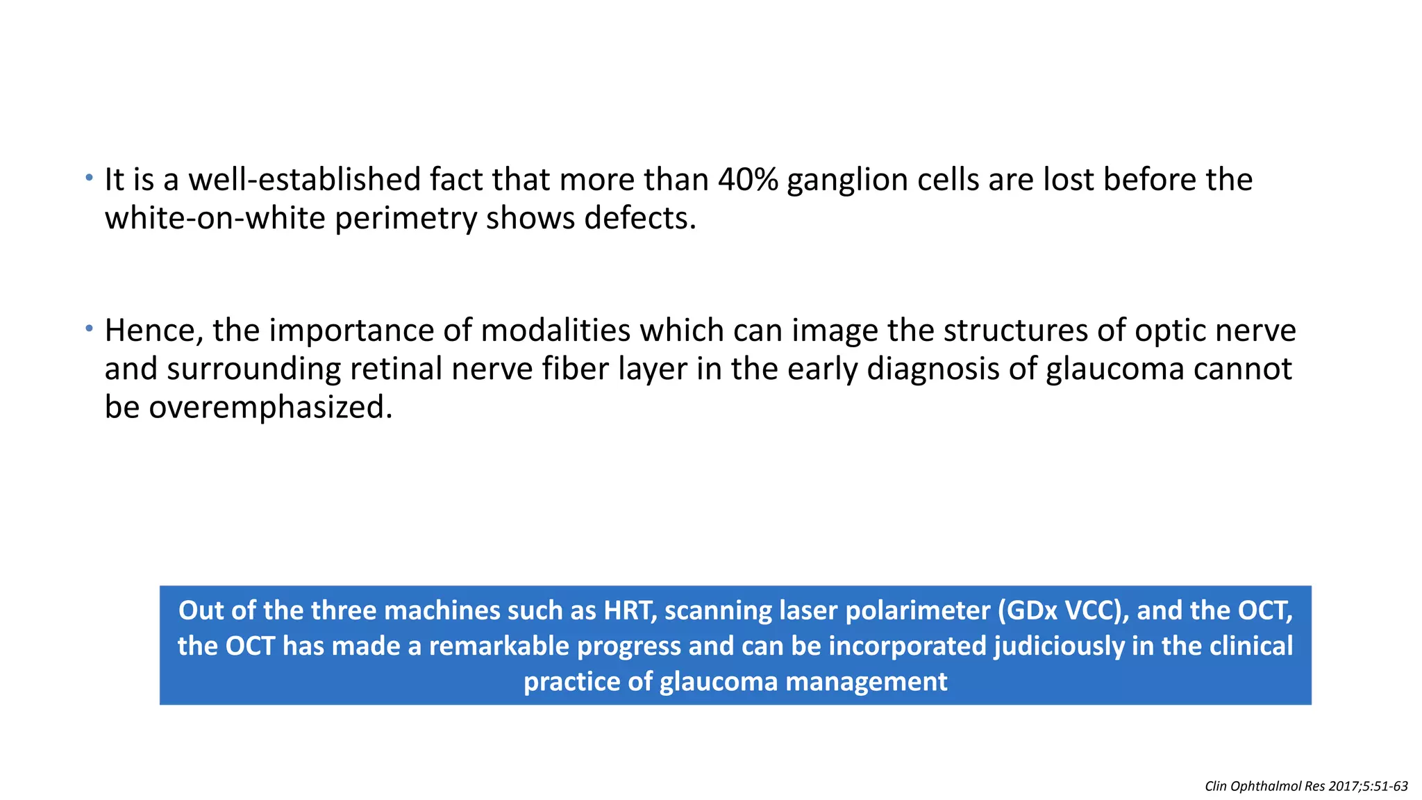 OCT IN DIAGNOSIS OF GLAUCOMA &MISINTERPRETATION &ARTEFACTS IN THE ...