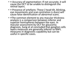 OPTICAL COHERENCE TOMOGRAPHY IN GLAUCOMA Presentation.pptx
