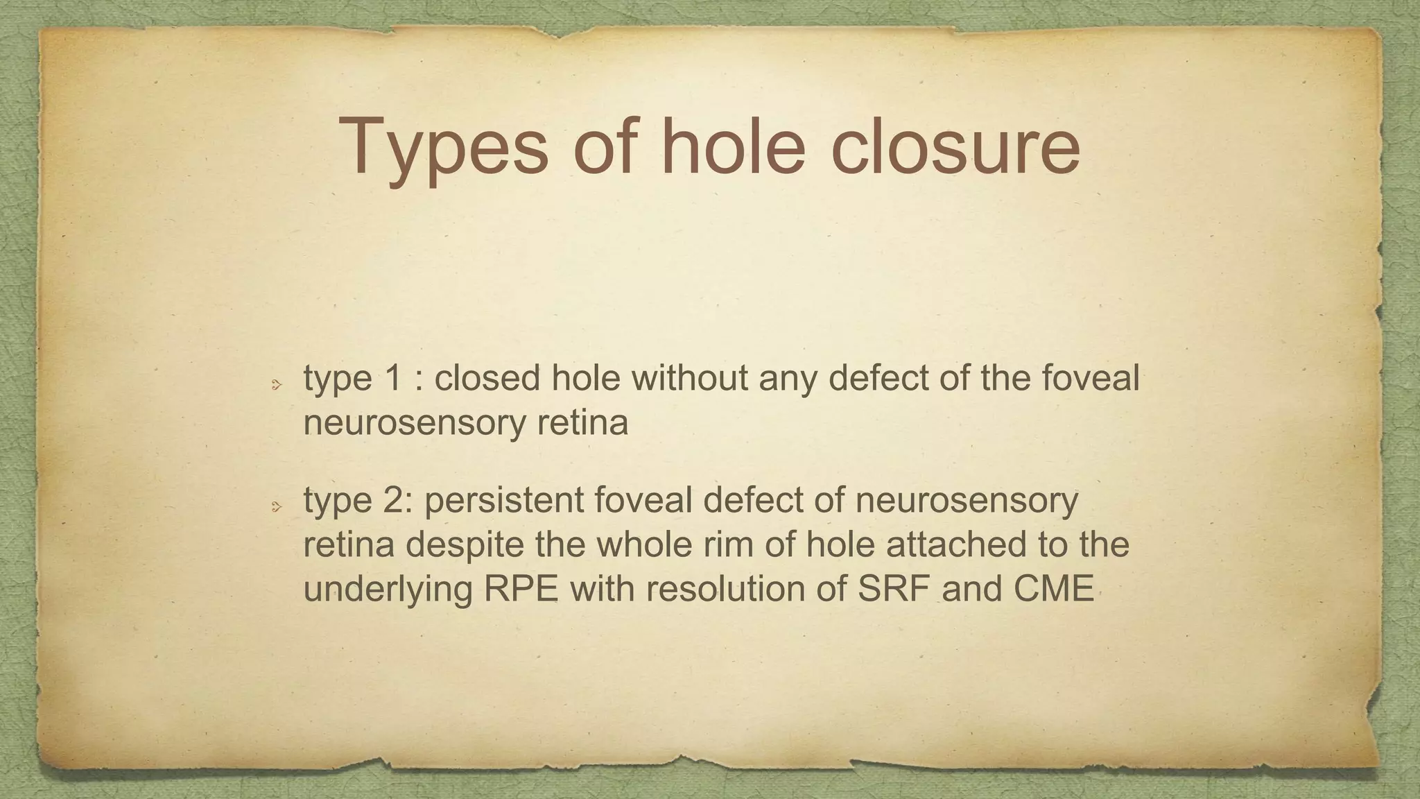 OCT IN MACULAR HOLES & ARMD | PPTX | Eye and Vision Conditions ...
