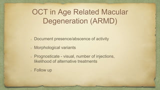 OCT IN MACULAR HOLES & ARMD | PPTX | Eye and Vision Conditions ...