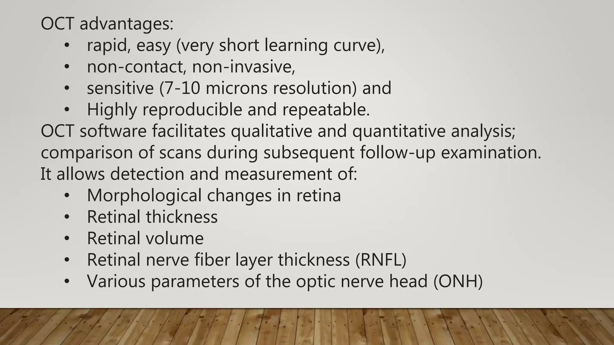 Oct in post seg disorders | PPTX