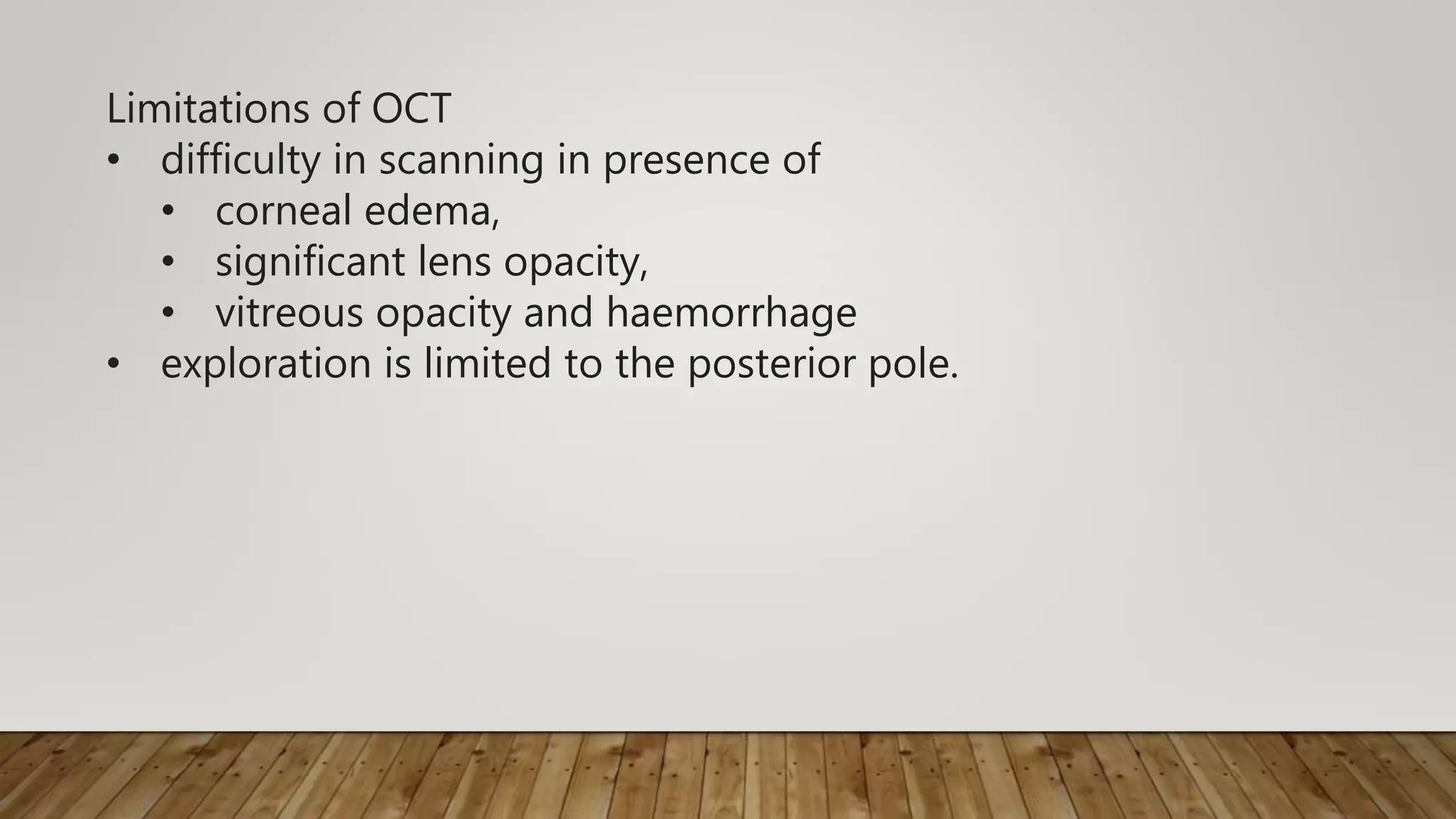 Oct in post seg disorders | PPTX