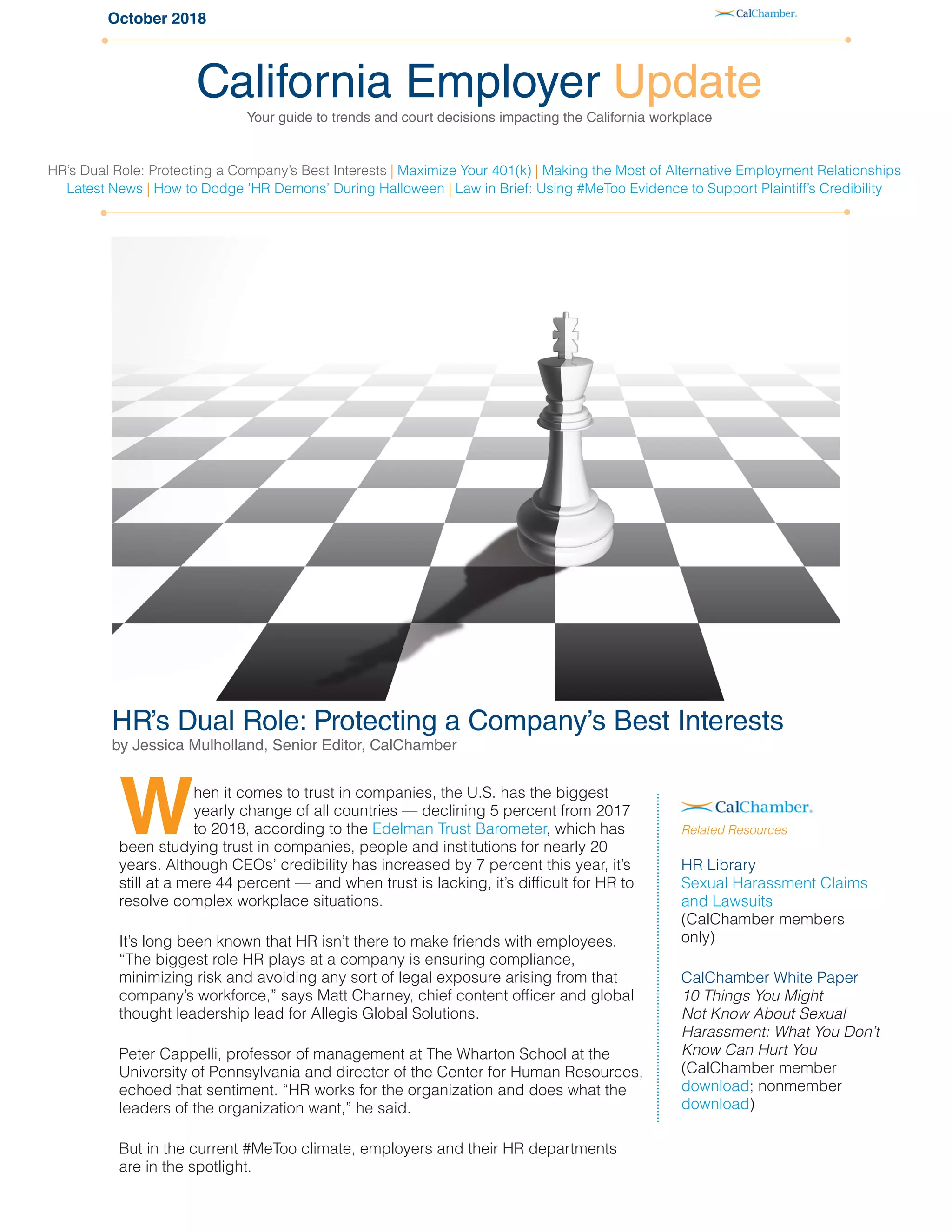 HR’s Dual Role: Protecting a Company’s Best Interests | PDF