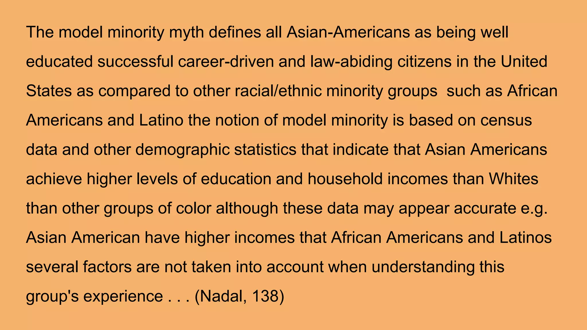 Model Minority Myth | PPTX