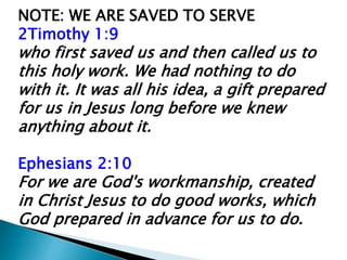 October 11.2015 -Sunday message-YOU WERE SHAPED FOR SERVING GOD | PPTX