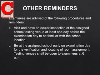 Special CSE-PPT (October 14, 2018) Reminders | PDF