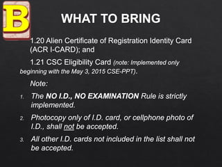 Special CSE-PPT (October 14, 2018) Reminders | PPT