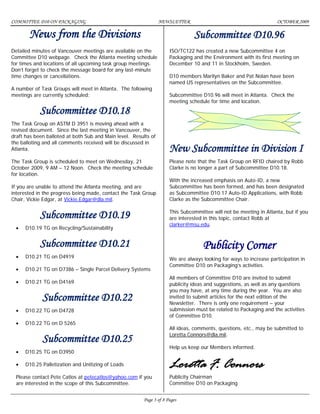 October 2009 Newsletter | PDF