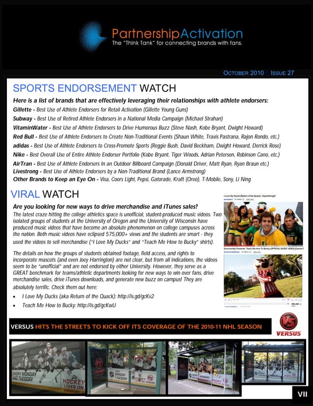 October 2010 Partnership Activation 2.0 Newsletter | PDF