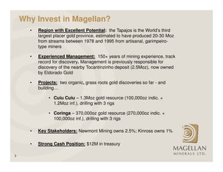 Magellan Minerals Corporate Presentation | PDF