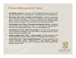 Magellan Minerals Corporate Presentation | PDF