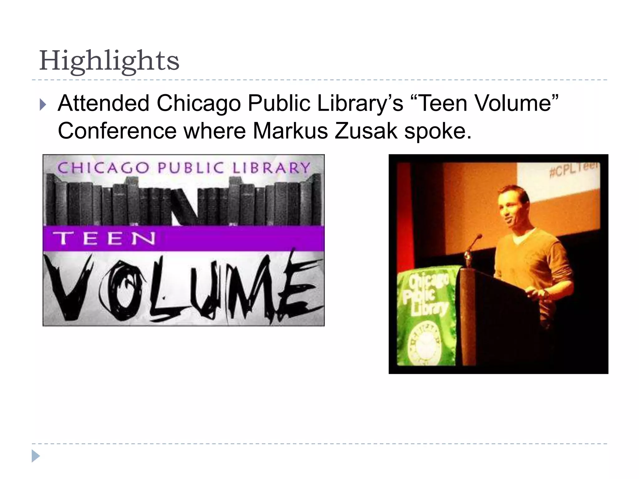 OPRFHS Library October 2012 monthly report | PPT