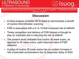 UOG Journal Club: Ultrasound screening for fetal growth restriction at ...