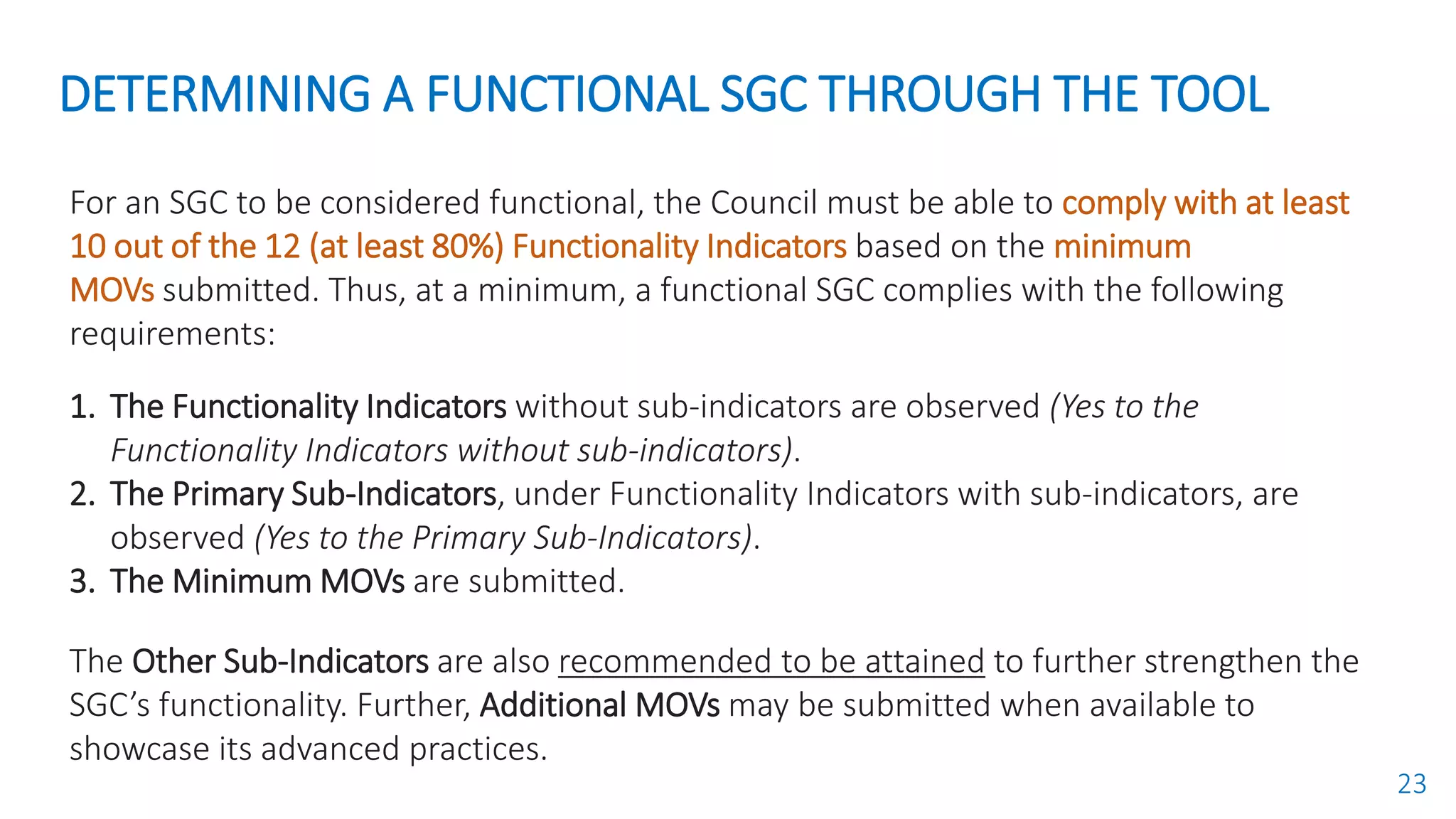 SGC Functionality Assessment Tool.pptx