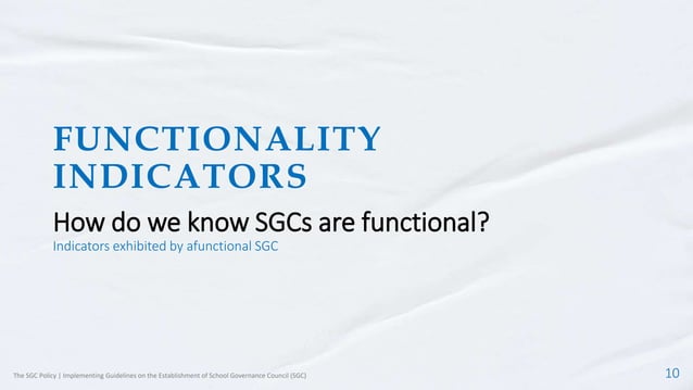 SGC Functionality Assessment Tool.pptx | Education industry | Industries