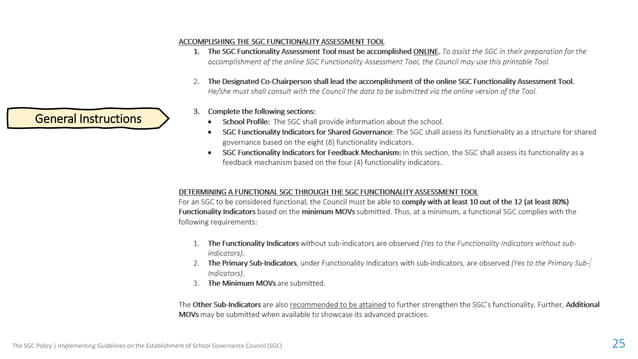SGC Functionality Assessment Tool.pptx | Education industry | Industries