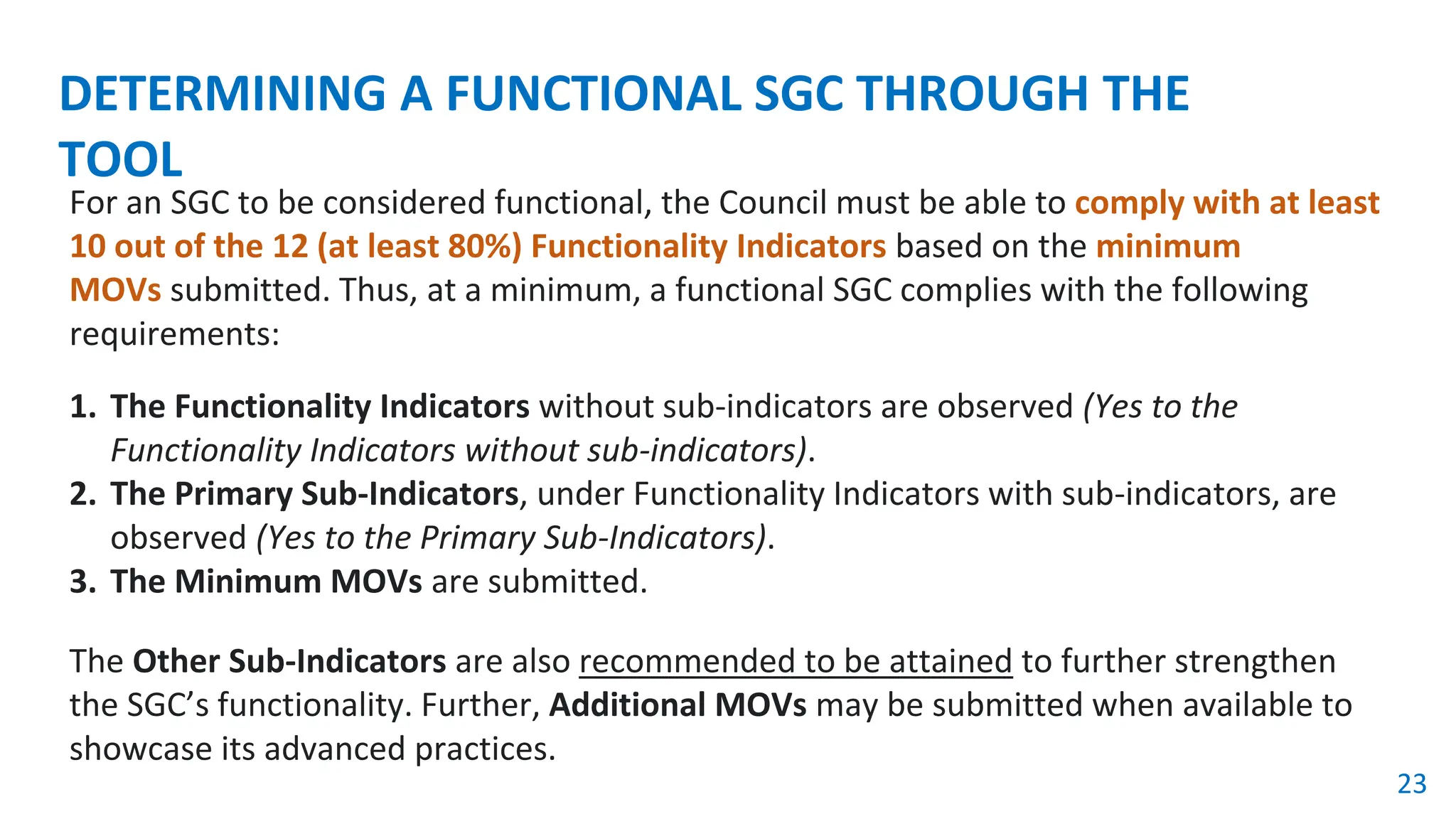 [October 2022] SGC Functionality Assessment Tool.pptx