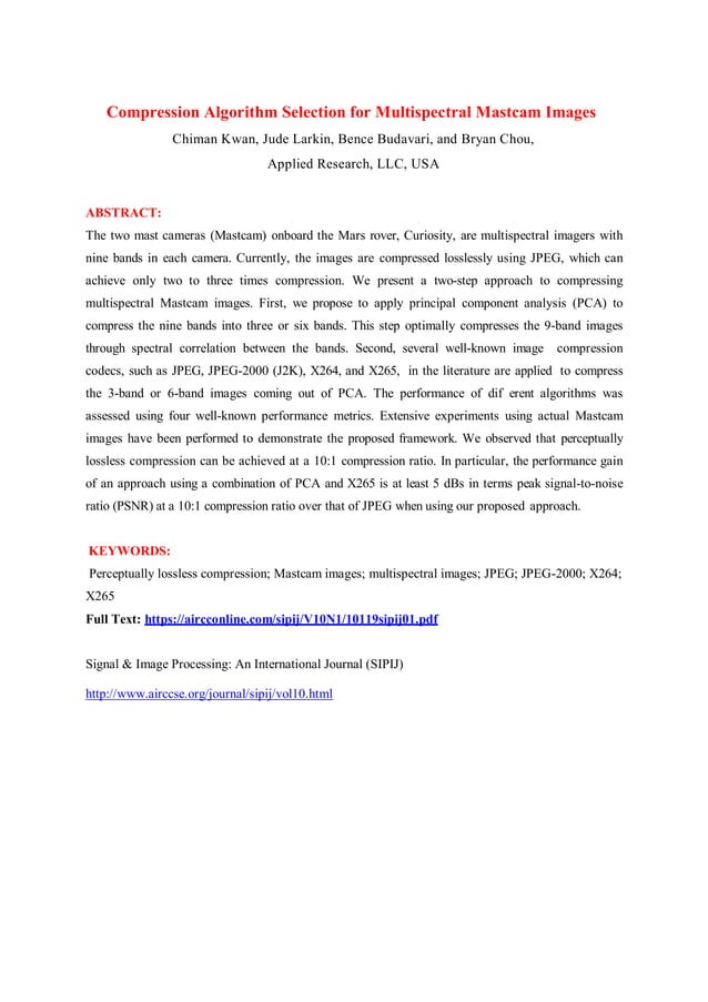 October 202:top read articles in signal & image processing | PDF