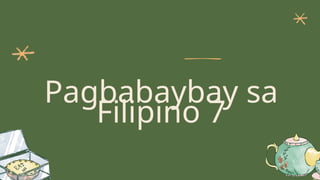Ang kalapati ang ang Agila kuwentong pabula sa ika-pitong baitang | PPTX