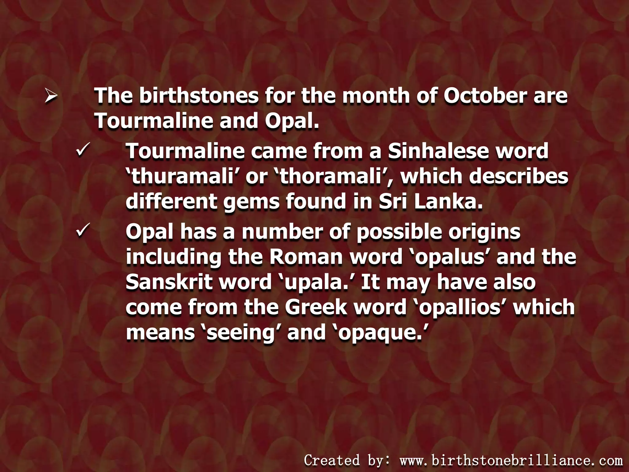 October Birthstone | PPT