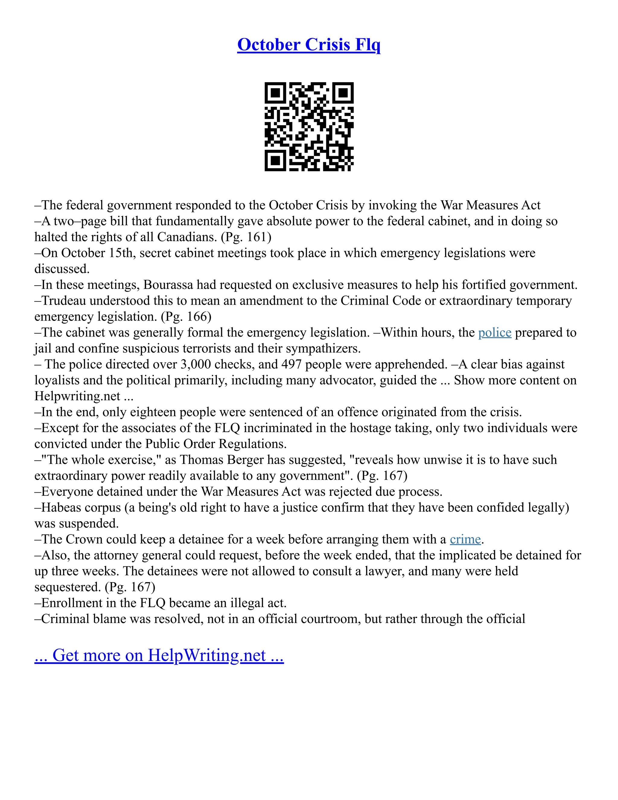 October Crisis Flq | PDF