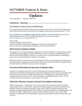 October Federal And State Legal Updates | PDF