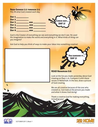 October god time card week 1 | PDF | Christianity | Religion & Spirituality