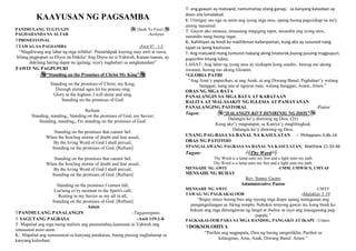 OCTOBER LITURGY.docx | Christianity | Religion & Spirituality