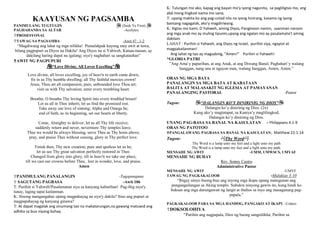 OCTOBER LITURGY.docx | Christianity | Religion & Spirituality